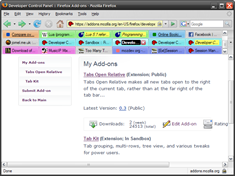 Grouped, Multi-row tabs on Firefox with Tab Kit